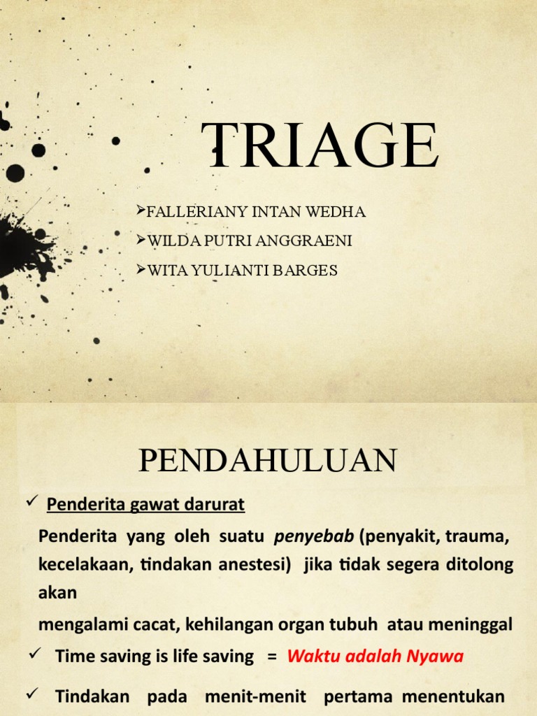 Tugas Triage KGD | PDF