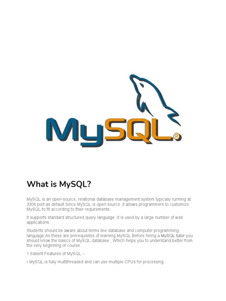 Top Three Concepts To Understand Before Hiring A MySQL Tutor | PDF