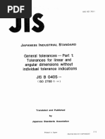 Jis B 0405 | PDF | Engineering Tolerance | Technology & Engineering