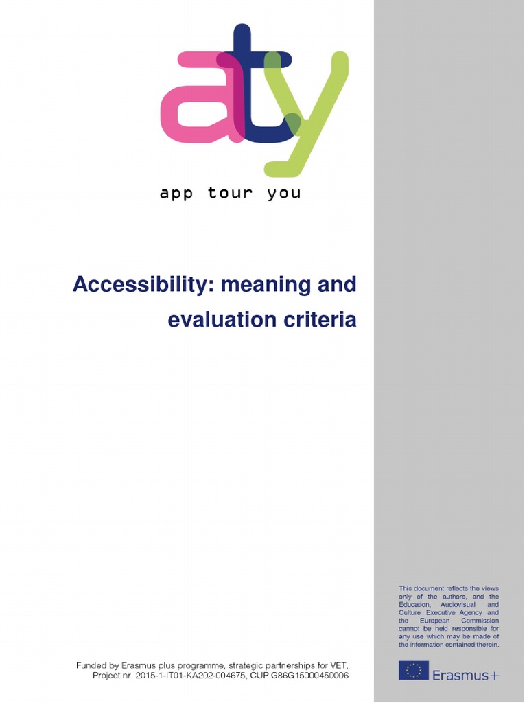 Accessibility Meaning and Evaluation Criteria | PDF | Accessibility ...