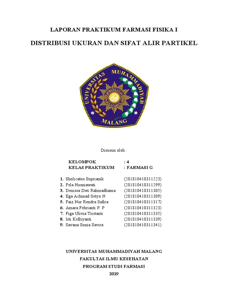 Laprak Distribusi Partikel - Kel 4 | PDF
