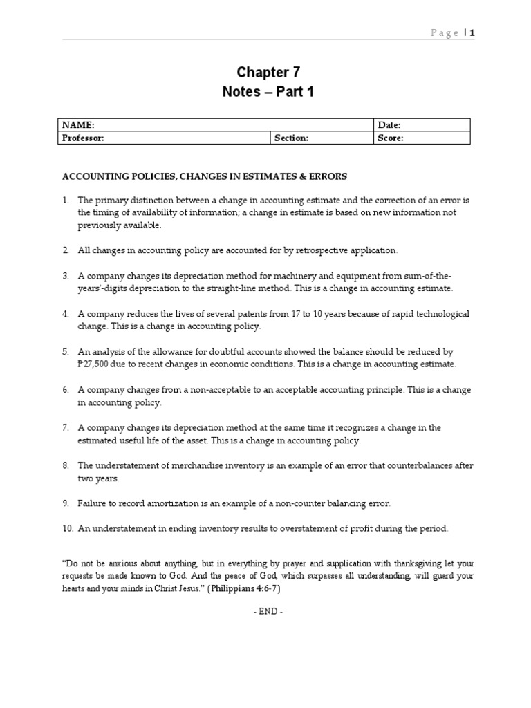 Chapter 7 - Notes - Part 1 | Download Free PDF | Depreciation | Debits ...