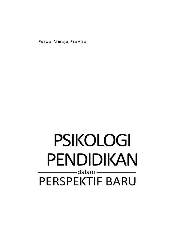 Psikologi Pendidikan - Tri Susanto 01 | PDF | Karier & Perkembangan
