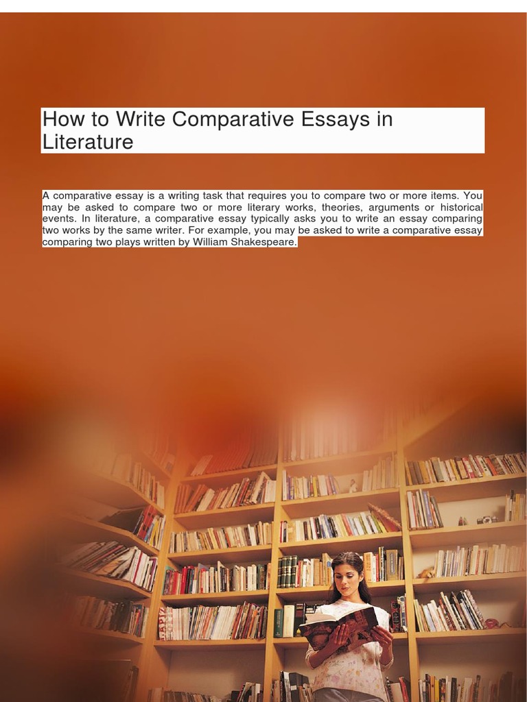How To Write Comparative Essays in Literature: 1 Albaha University ...