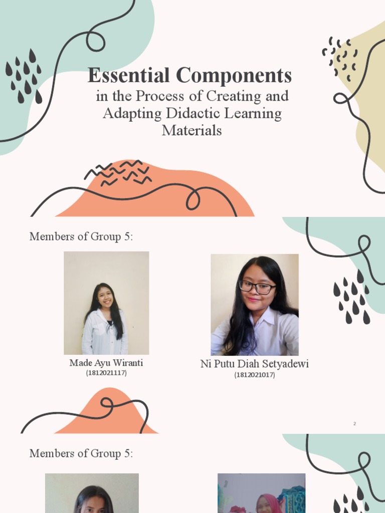 of Essential Components in The Process of Creating and Adapting ...