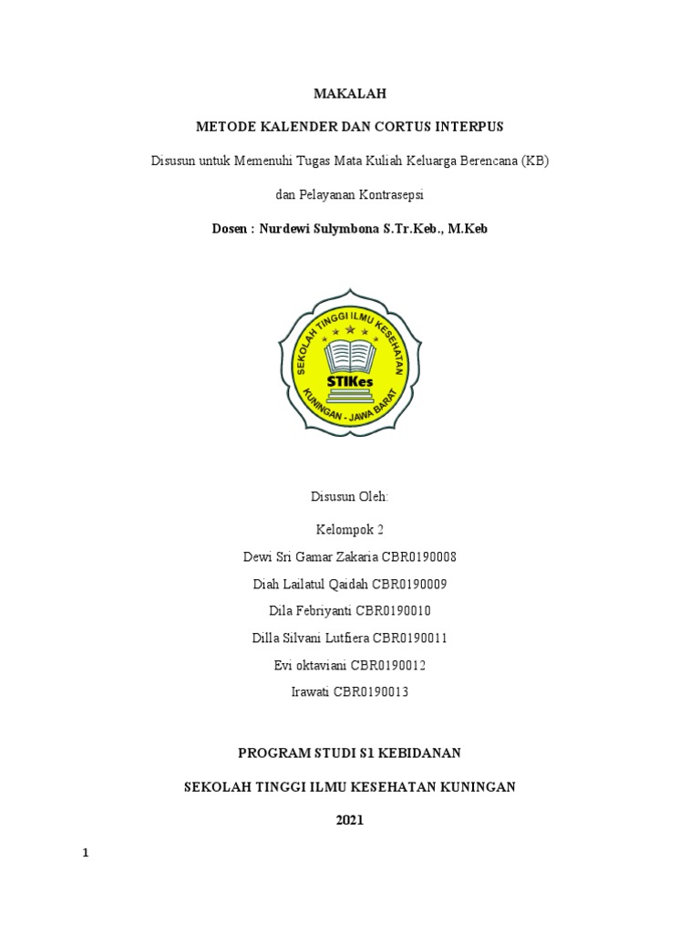 Metode KB Kalender dan Coitus Interuptus | PDF