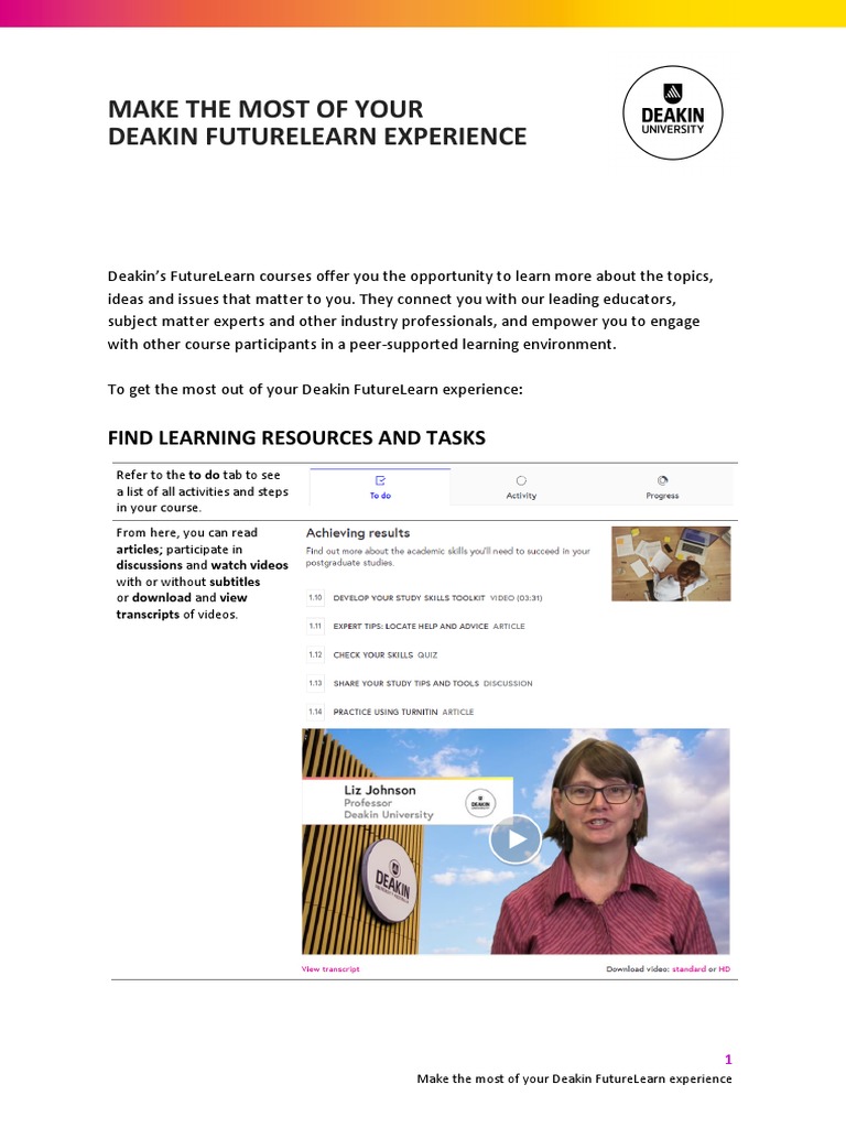 How To Use Futurelearn | PDF | Menu (Computing) | Teaching