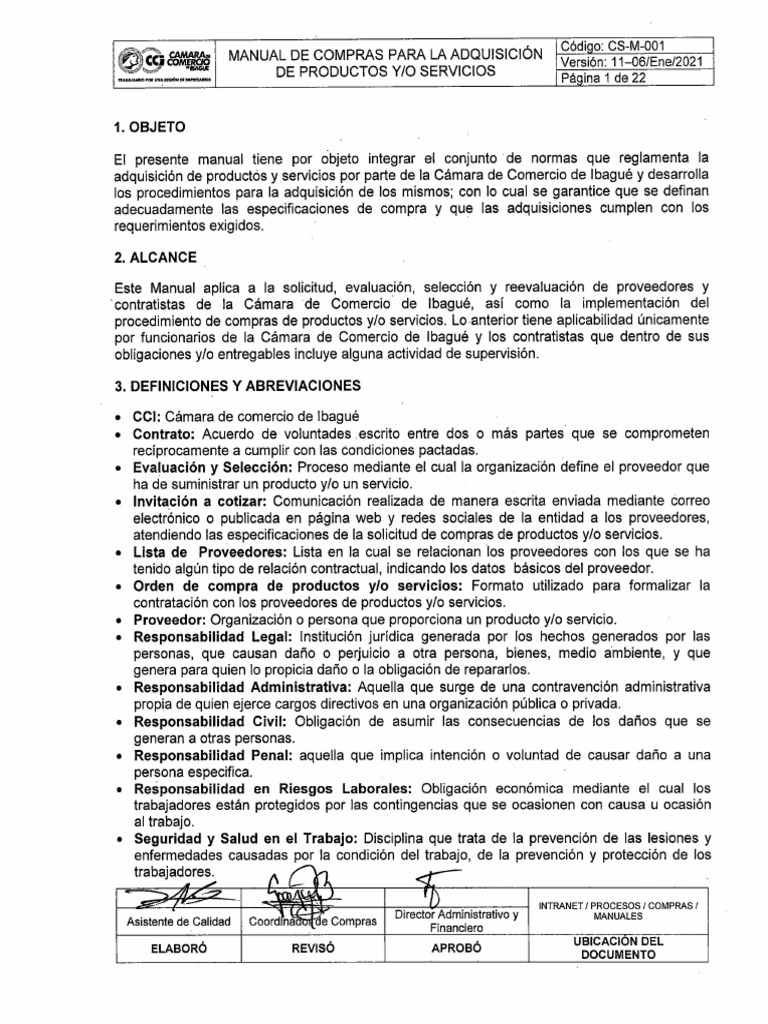 Manual de Compras para La Adquisición de Productos Y-O Servicios | PDF