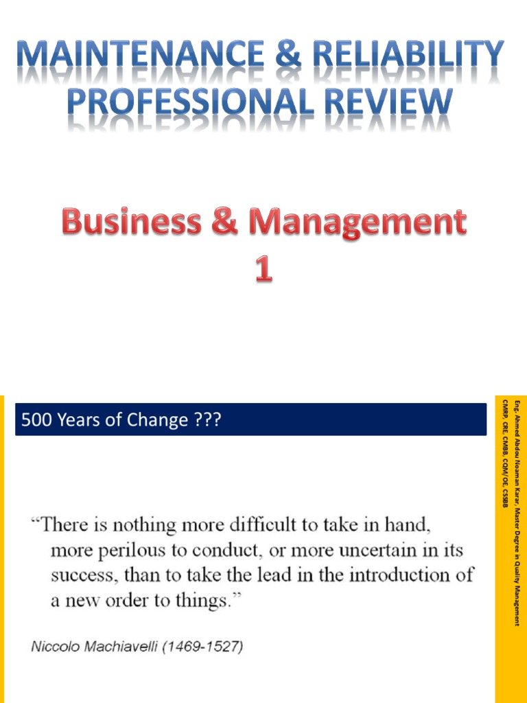 An Overview of the Certified Maintenance and Reliability Professional ...