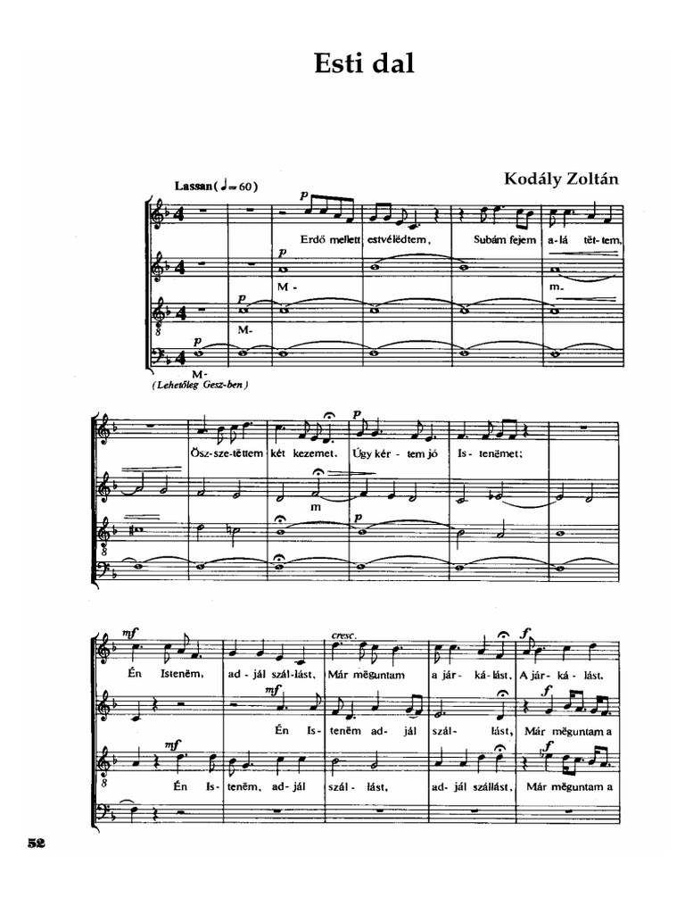 Kodaly Esti Dal | PDF