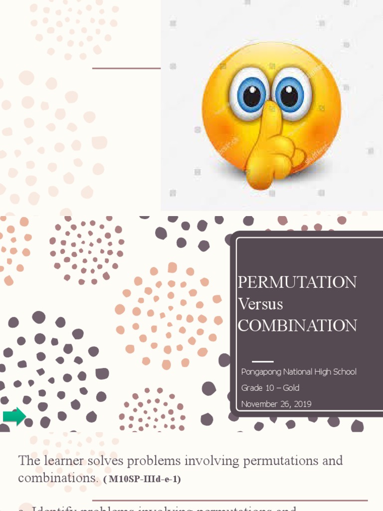 Permutation Vs Combination | PDF | Permutation | Mathematical Analysis