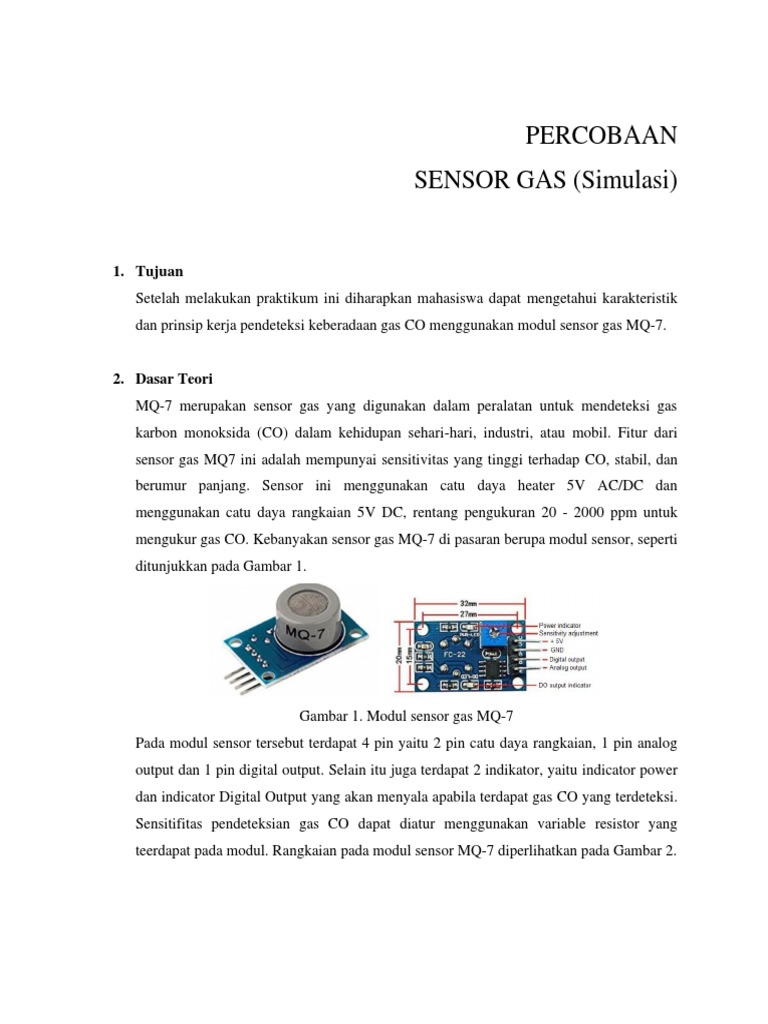 Praktikum Sensor Gas MQ-7 | PDF