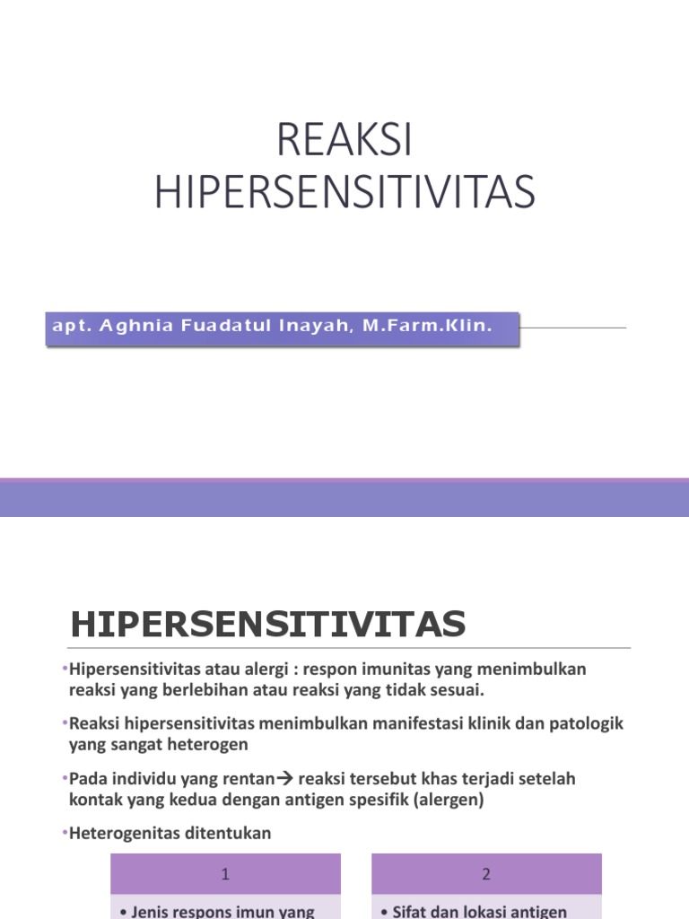 Reaksi Hipersensitivitas | PDF