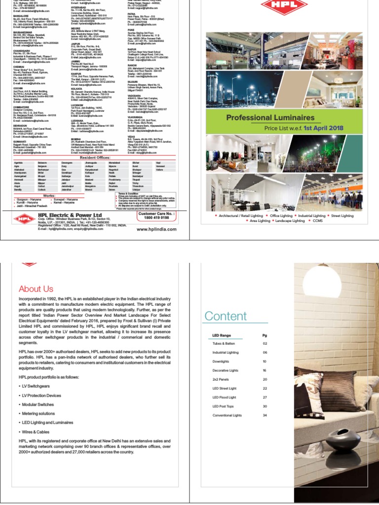HPL Professional Lighting Price List | PDF | Optics | Electromagnetic ...
