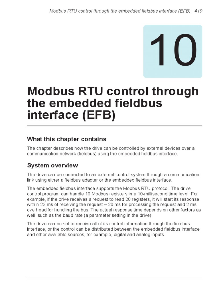 ACH580 - Modbus - Control Program Firmware Manual | PDF | Input/Output | Parameter (Computer ...