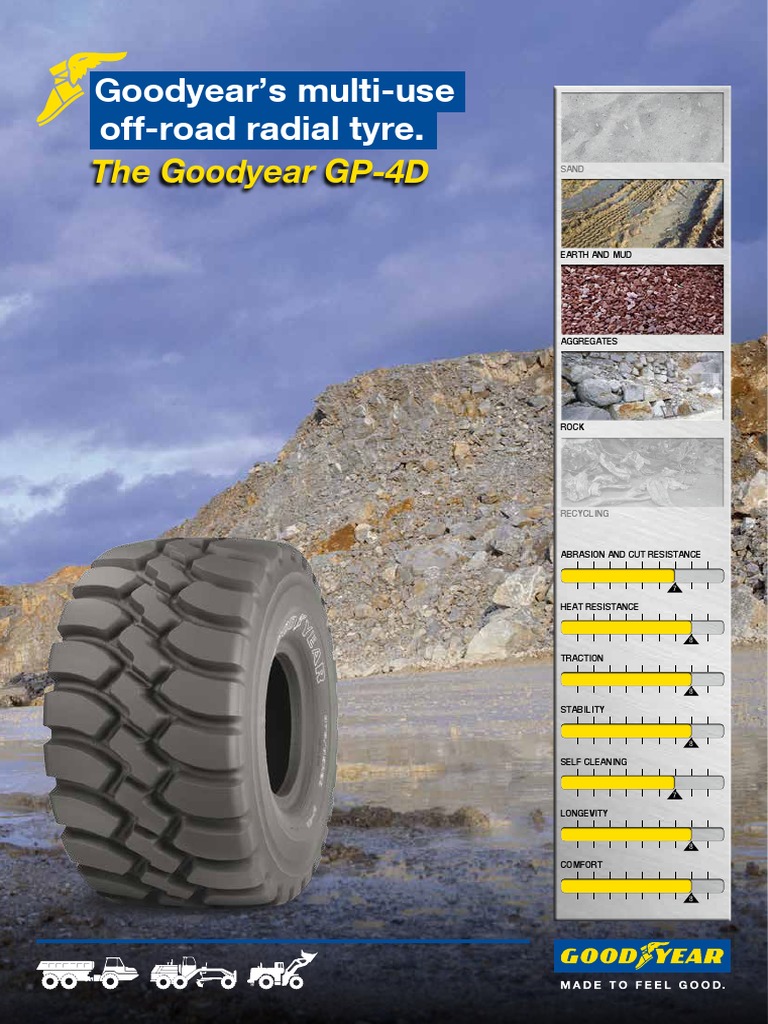 Goodyear GP-4D Brochure | PDF | Tire | Motor Vehicle