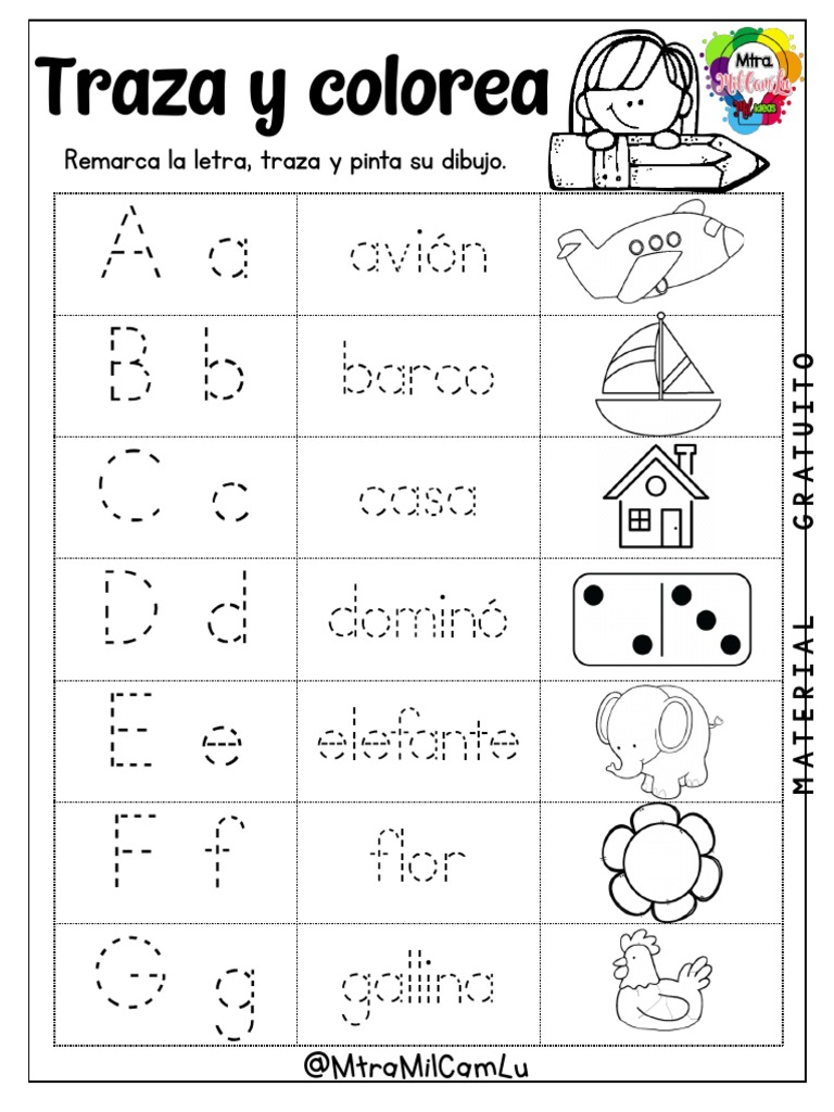 Alfabeto Traza y Colorea | PDF