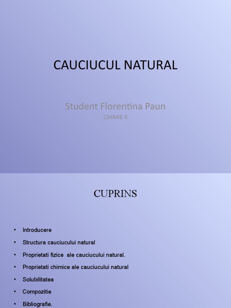 Cauciucul Natural | PDF