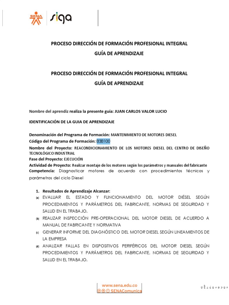 Gfpi-F-019 - Guia-3 Cap-4 Diesel 2021 | PDF | Motores | Vehículos