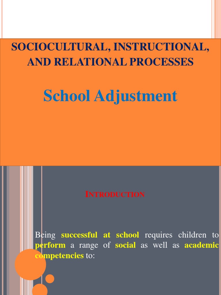 School Adjustment | PDF | Goal | Educational Psychology