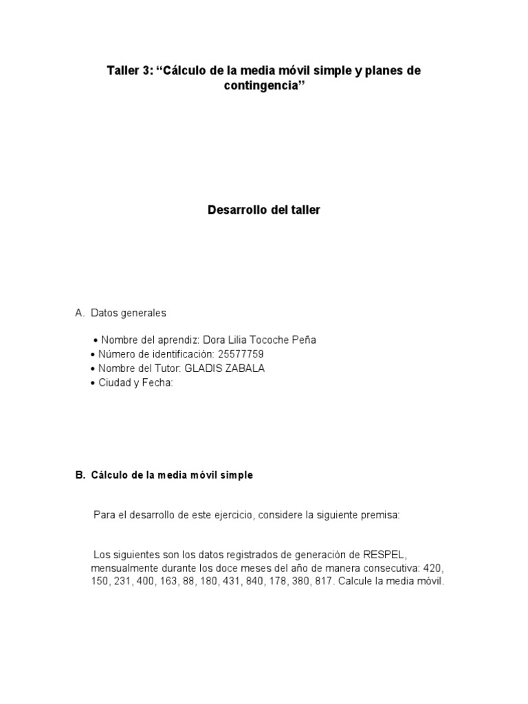 Taller 3 DORA SENA | PDF | Residuos | Naturaleza