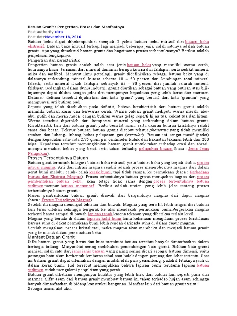 Batuan Granit | PDF