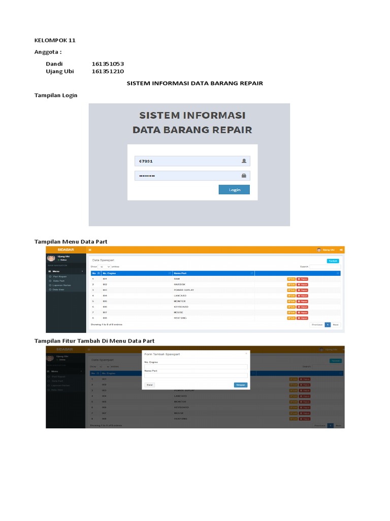 Contoh Dokumentasi Projek | PDF | Computer Access Control | Computer ...