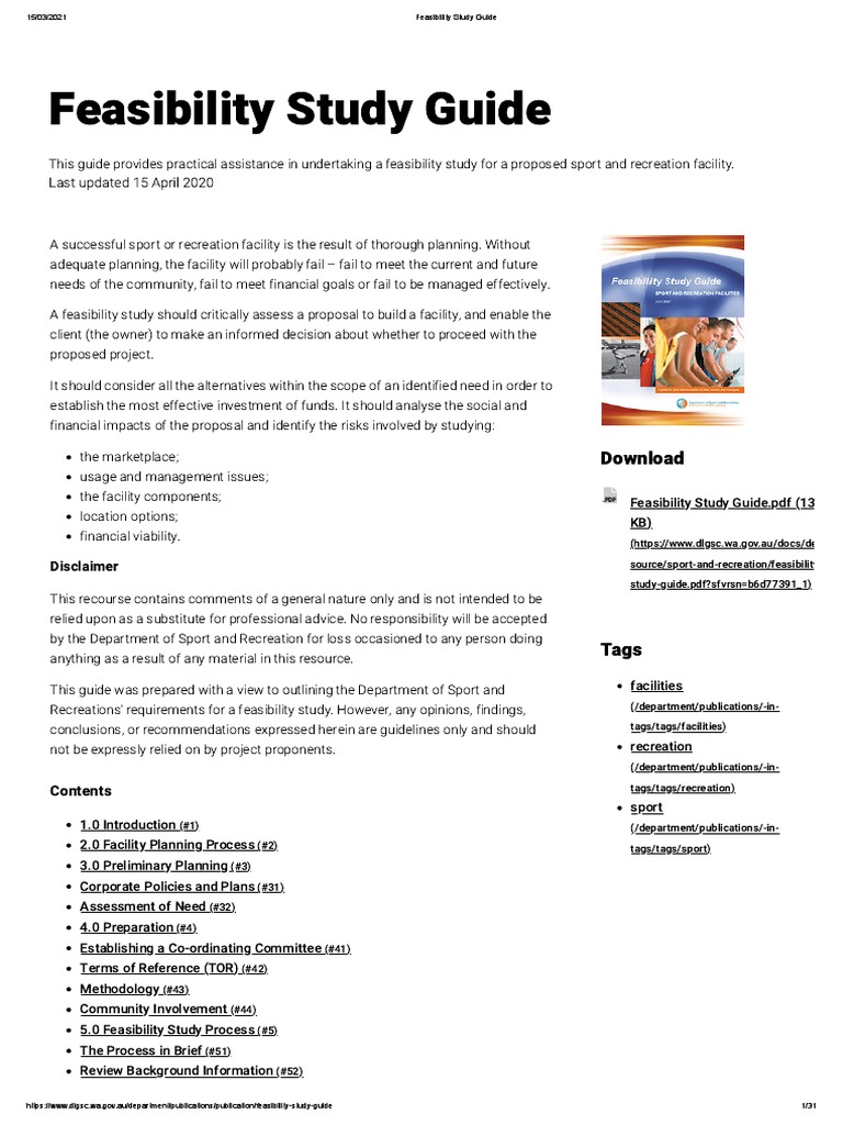 Feasibility Study Guide | PDF | Feasibility Study | Needs Assessment