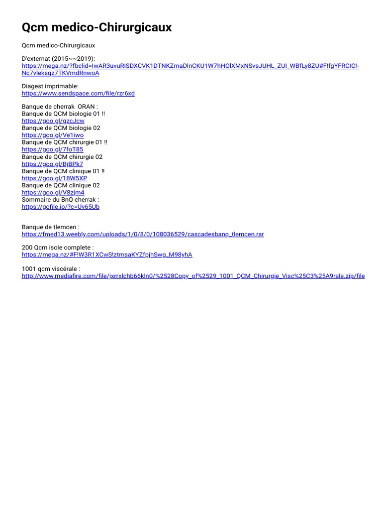 A Comprehensive Collection of Medical and Surgical Multiple Choice ...