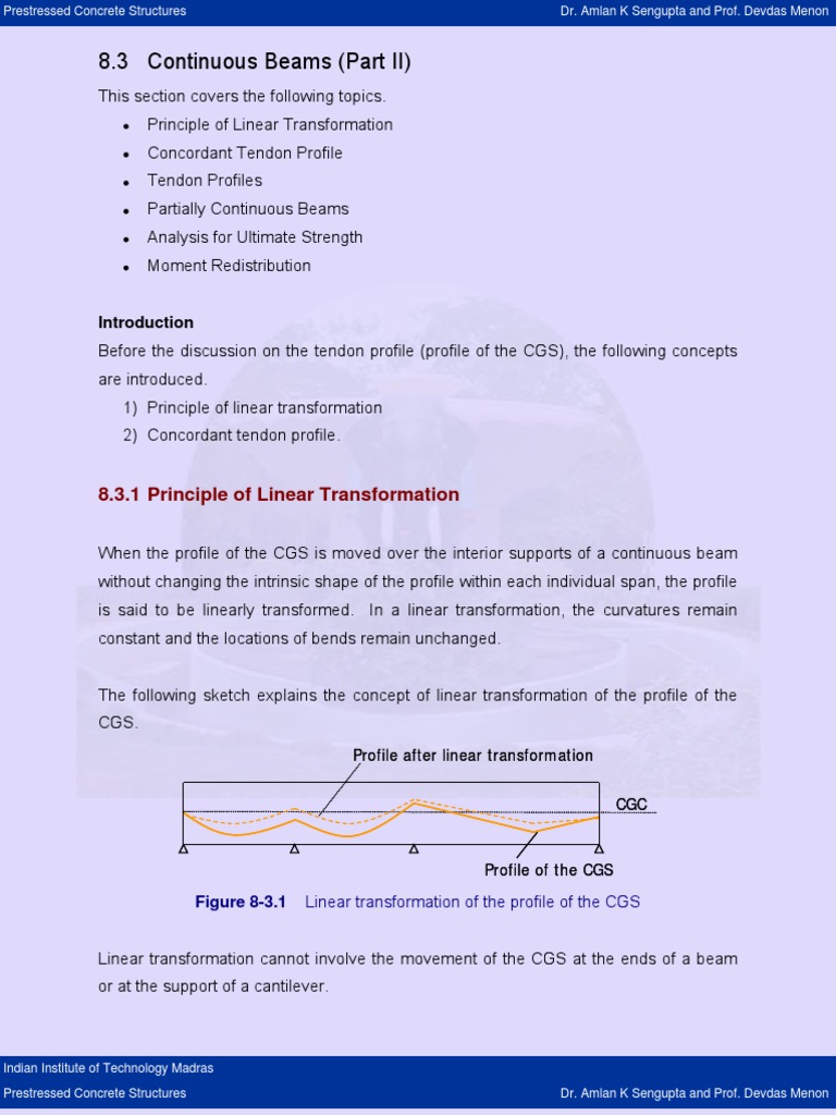 Concordant Tendon Profiles in Beams | PDF | Beam (Structure ...
