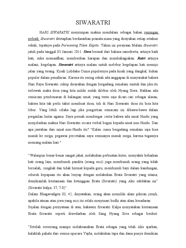 SIWARATRI | PDF