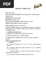 Proiect Didactic AVAP Ghetuta Lu Mos Nicolae | PDF