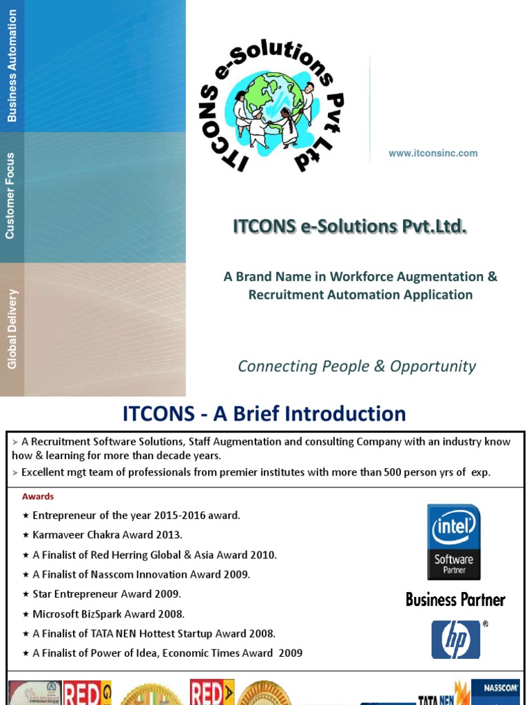 Company Profile - ITCons E-Solutions PVT LTD | PDF | Employment | Recruitment