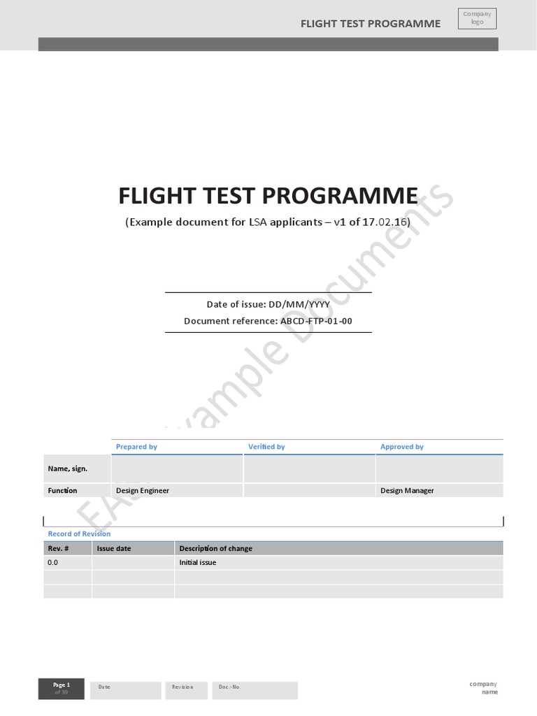 Flight Test Programme Overview | PDF | Flight | Aerospace Engineering