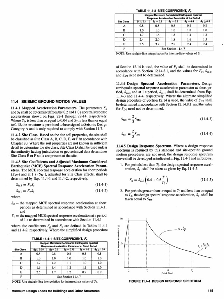 ASCE 7-05 Seismic Ground Motion Values | PDF