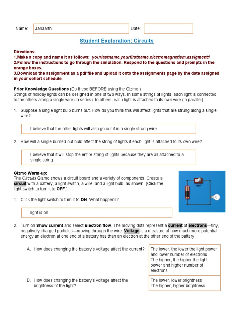 Electromagnetism Assignment #1 Circuits | PDF | Series And Parallel Circuits | Volt