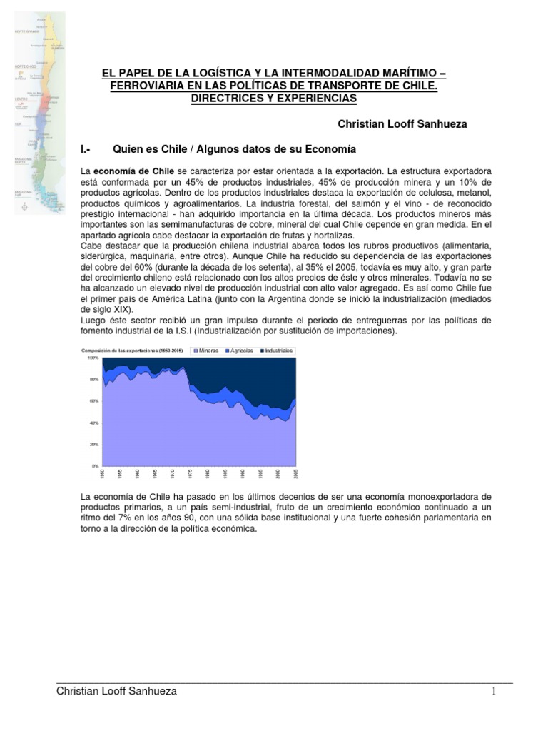 Logística Marítimo-Ferroviaria en Chile | PDF | Chile | Transporte ...