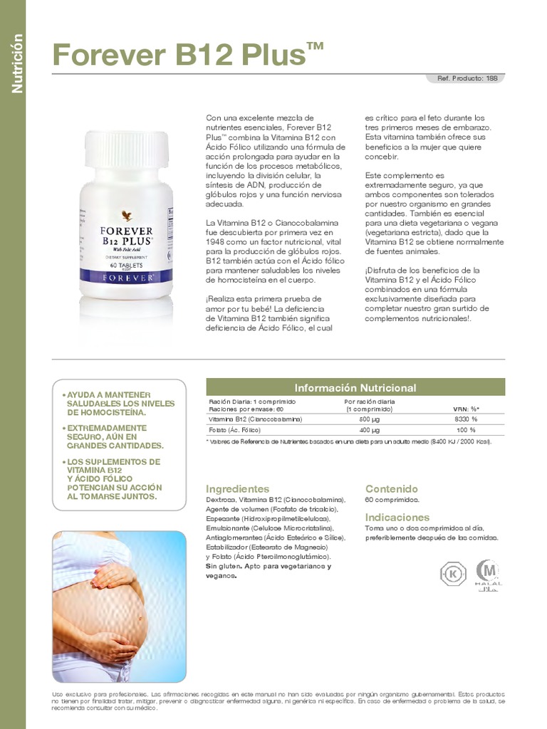 188.forever B12 Plus | PDF | Vitamina B12 | Veganismo