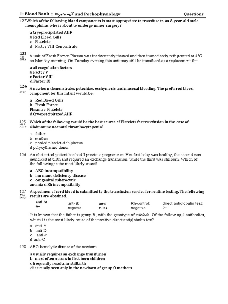 BOC Blood Bank Converted 4 | PDF | Blood Type | Clinical Pathology