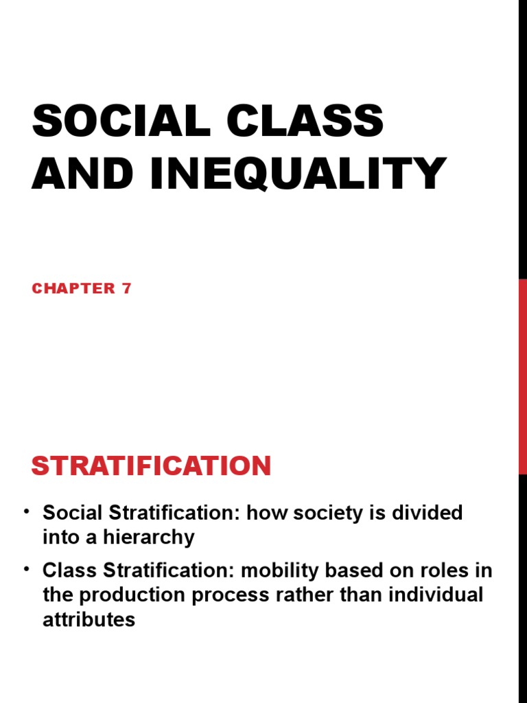 Chapter 7 Social Class | PDF