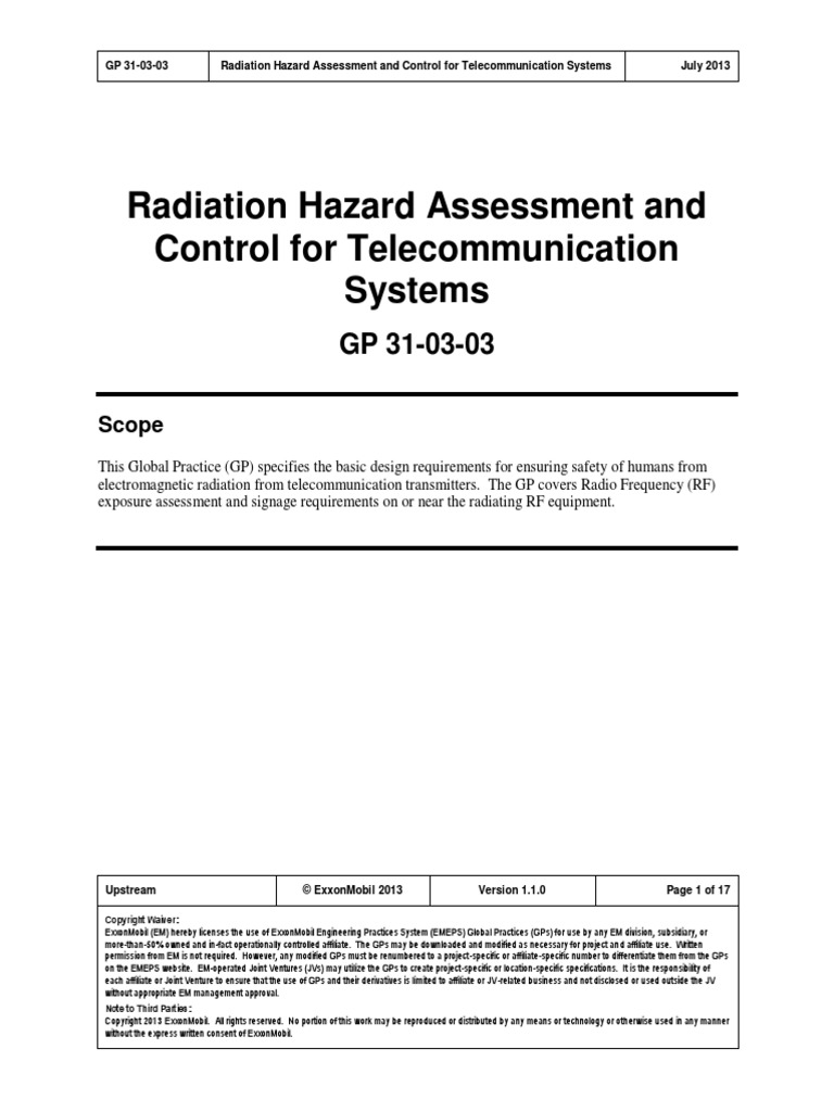 Radiation Hazard Assessment and Control For Telecommunication Systems ...