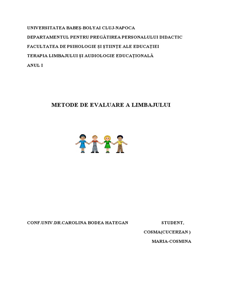 Metode de Evaluare | PDF