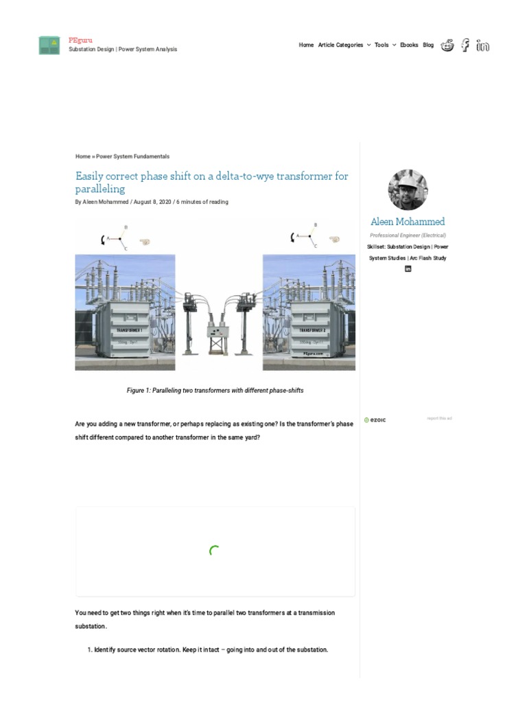 Easily Correct Phase Shift On A Delta-To-Wye Transformer For ...