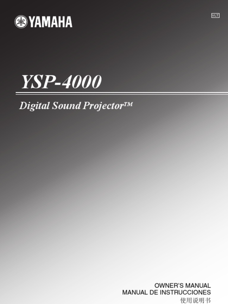 Yamaha YSP 4000 | PDF | Hdmi | High Definition Television
