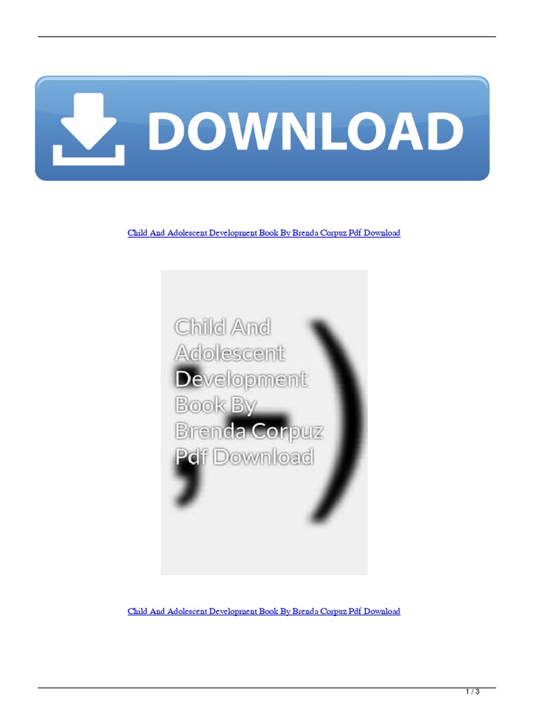 Child and Adolescent Development Book by Brenda Corpuz PDF Download ...