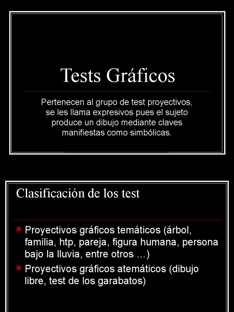Tests Gráficos Proyectivos en Evaluación | PDF | Dibujo | Psiquiatría