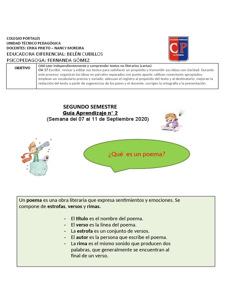 Guía Poema Sep | PDF | Poesía