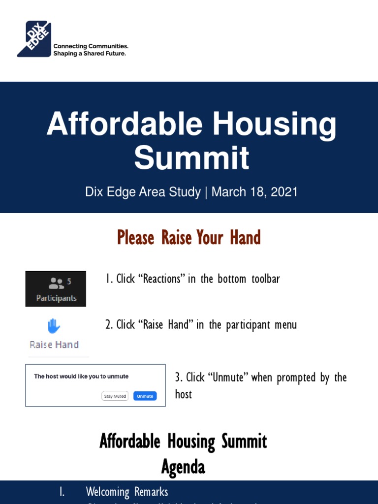 Dix Edge Study Affordable Housing Presentation | PDF | Affordable ...