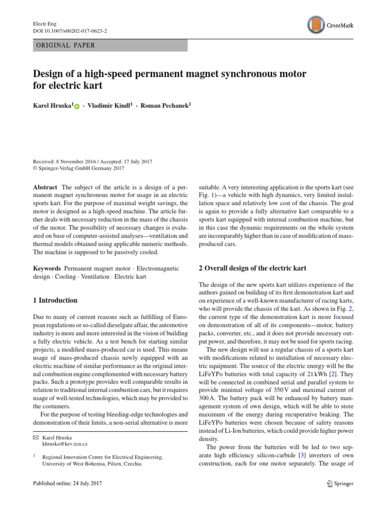 Design of A High-Speed Permanent Magnet Synchronous Generator | PDF ...