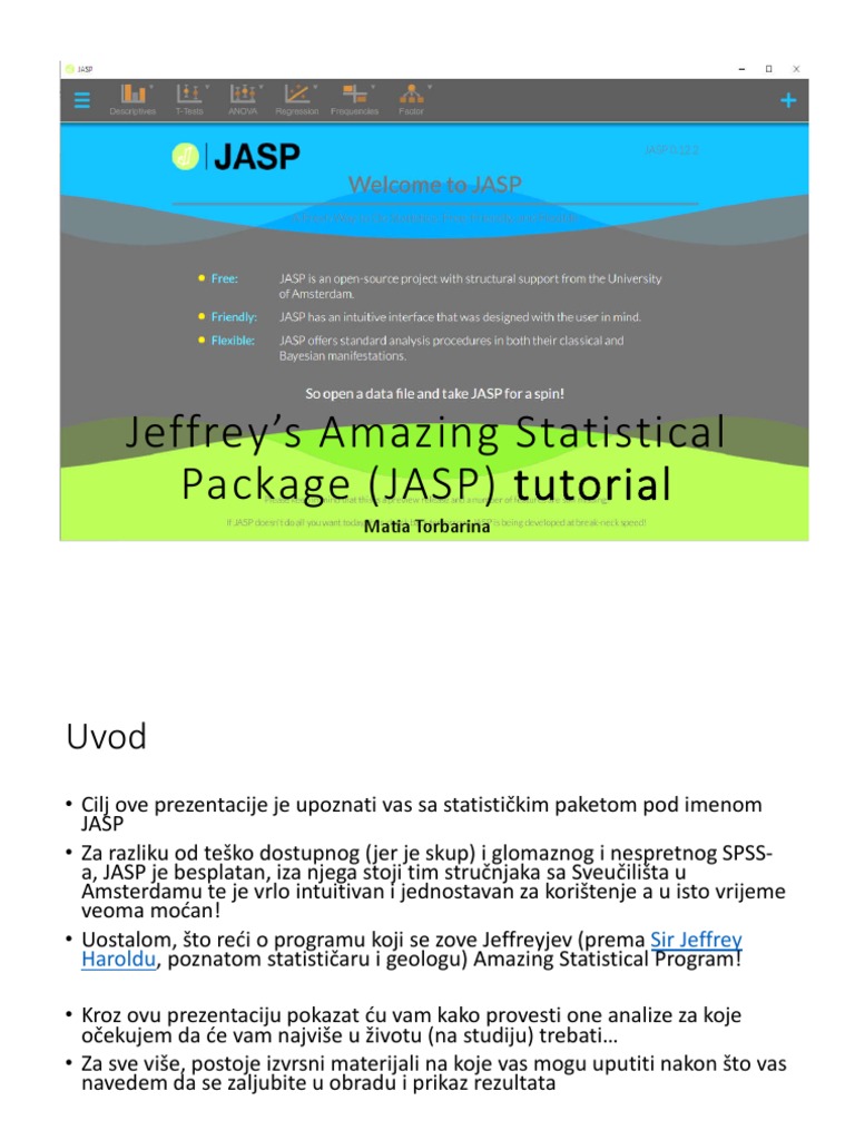 JASP Tutorial - v2 | PDF